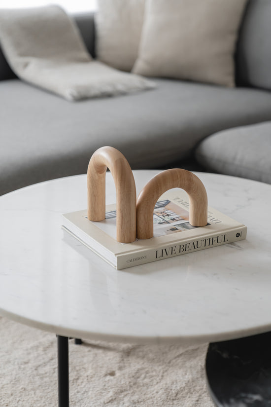 Peakoly Wood Arch Decorative Objects - Natural OAK WOOD decorative ...